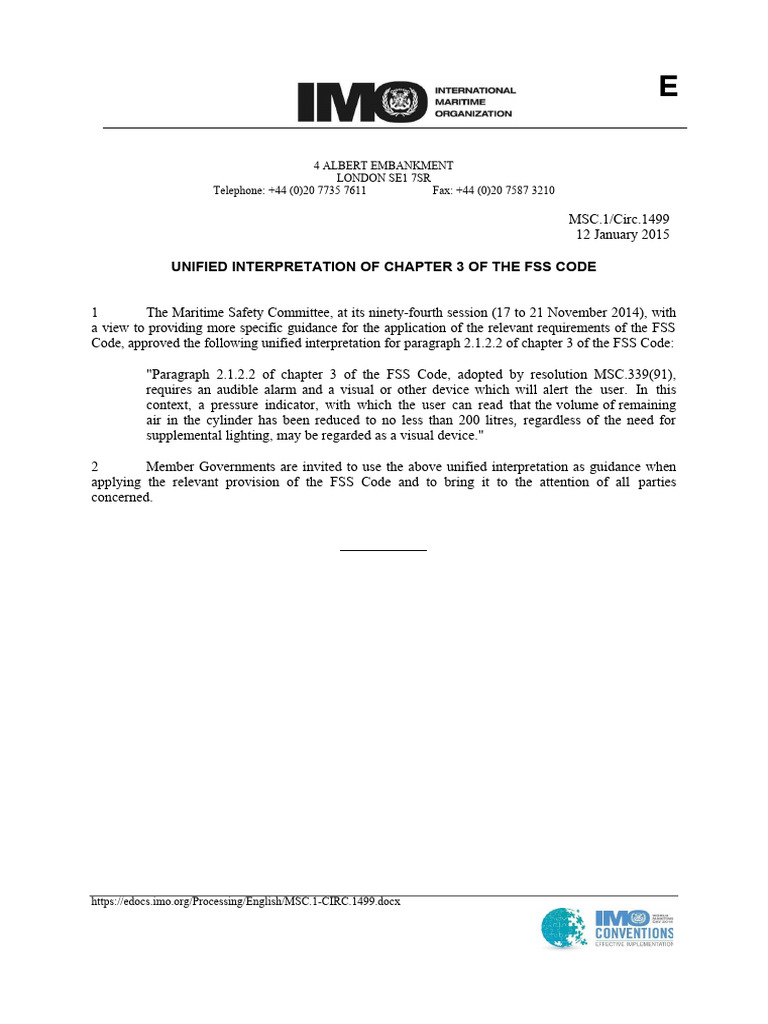 Unified Interpretation of FSS Code Chapter 3 | PDF