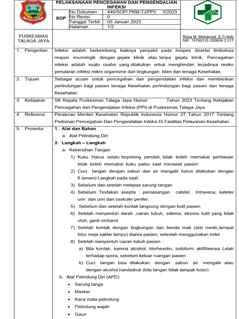 5.5.3.a SOP PELAKSANAAN PPI | PDF | Pengembangan Diri | Kesehatan Holistik