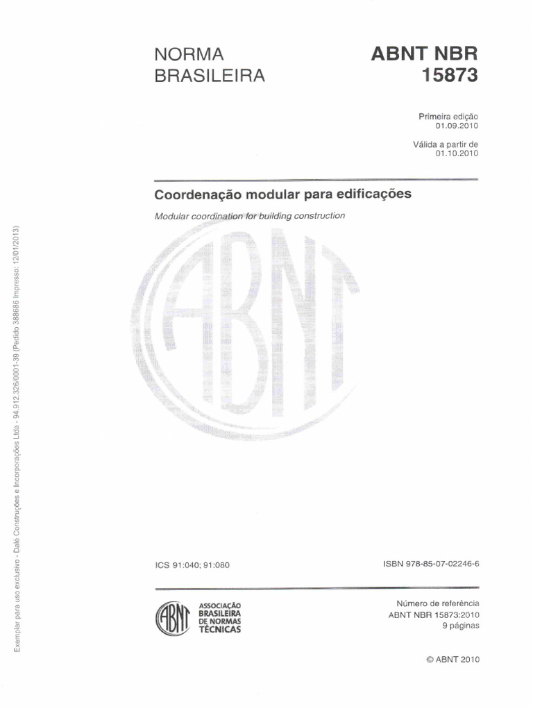 Abnt NBR 15873 | PDF