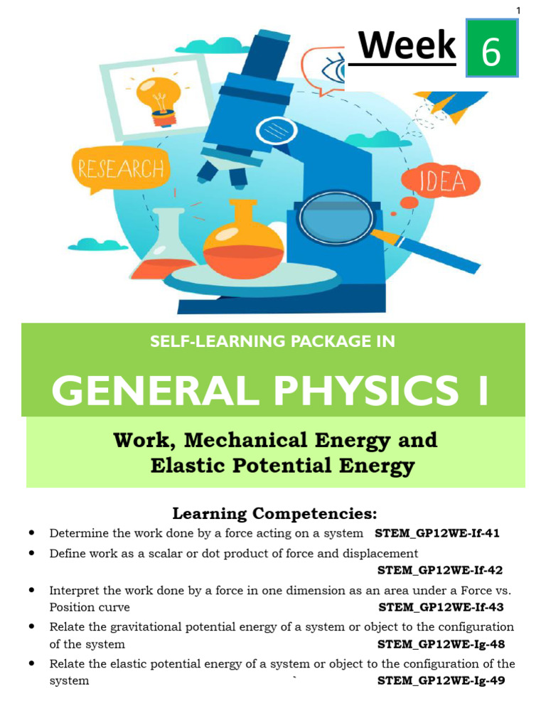 SLM Gen. Physics 1 6th WK | PDF | Force | Potential Energy