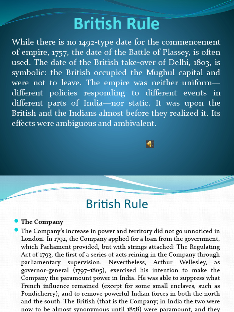 Lecture Slide | PDF | British Raj | British Empire