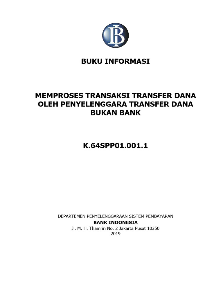 Buku Informasi-Memproses Transaksi Transfer Dana Oleh PTD BB-Rev | PDF