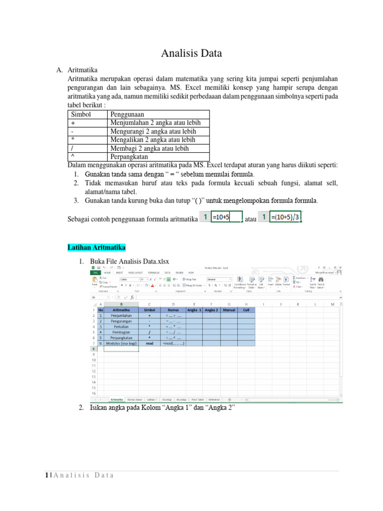 Analisis Data dan Fungsi Excel | PDF