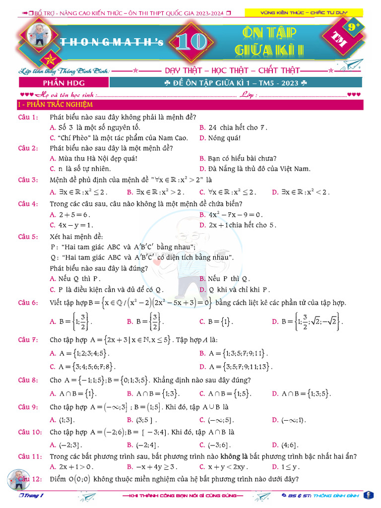Ok TM5 de On Tap GK1 So 5 2023 2024 | PDF