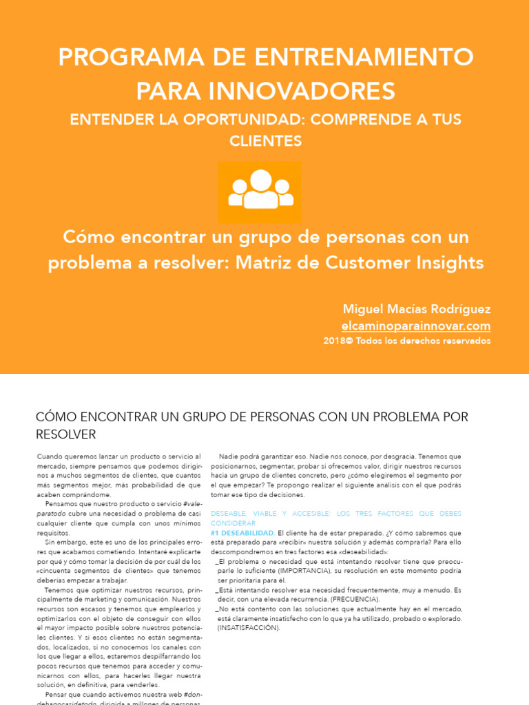 Customer Insights Matrix | PDF | Mercado (economía) | Cliente
