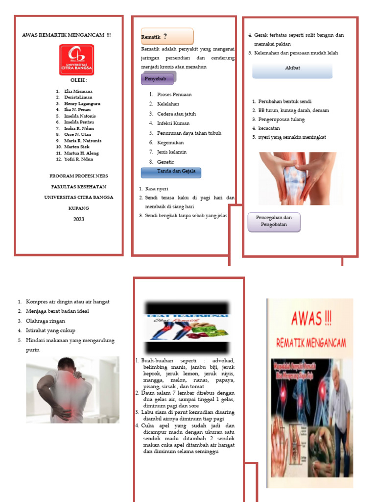 Leaflet Nyeri Sendi PKM | PDF