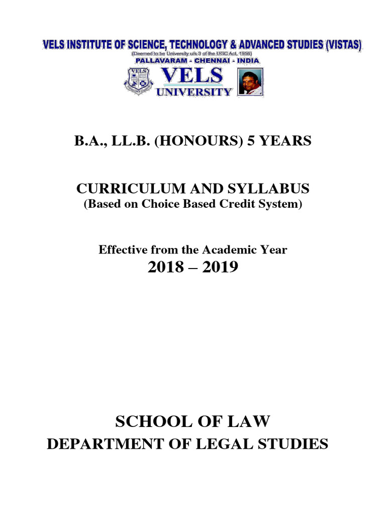 B.A. LL.B. (Hons) Curriculum Overview | PDF | Economics | Supply And Demand