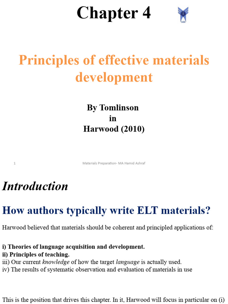 Effective ELT Materials Development Principles | PDF | Learning ...