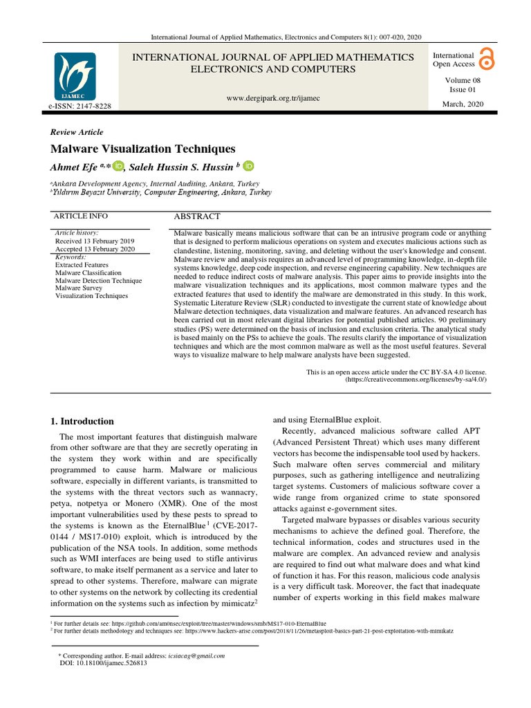 Efe Malware Visualization | PDF | Malware | Computer Virus