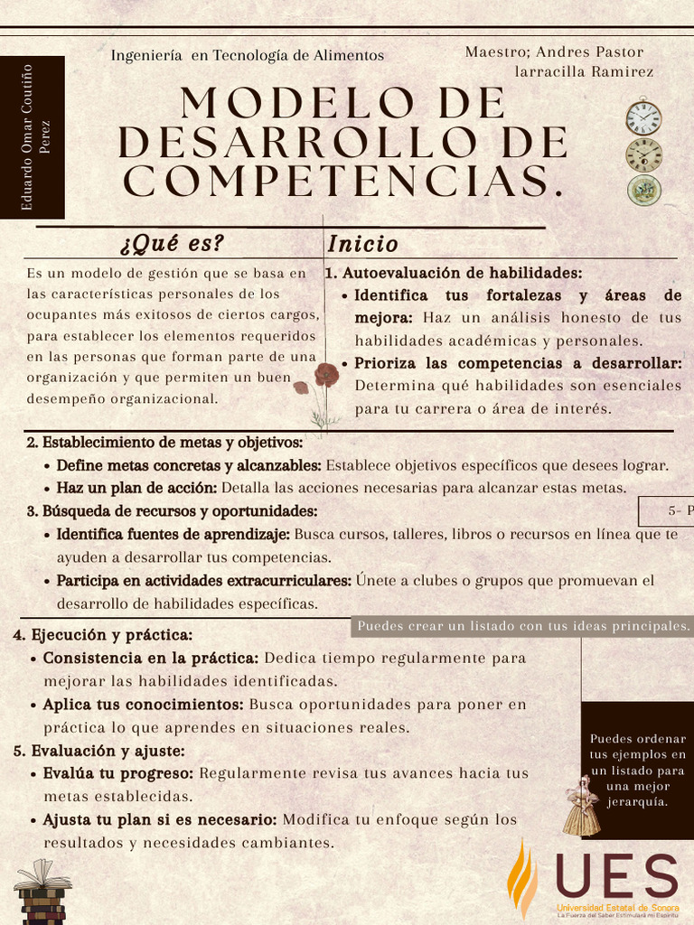 Cartel, Modelo de Desarrollo de Competencia | PDF | Evaluación | Cognición