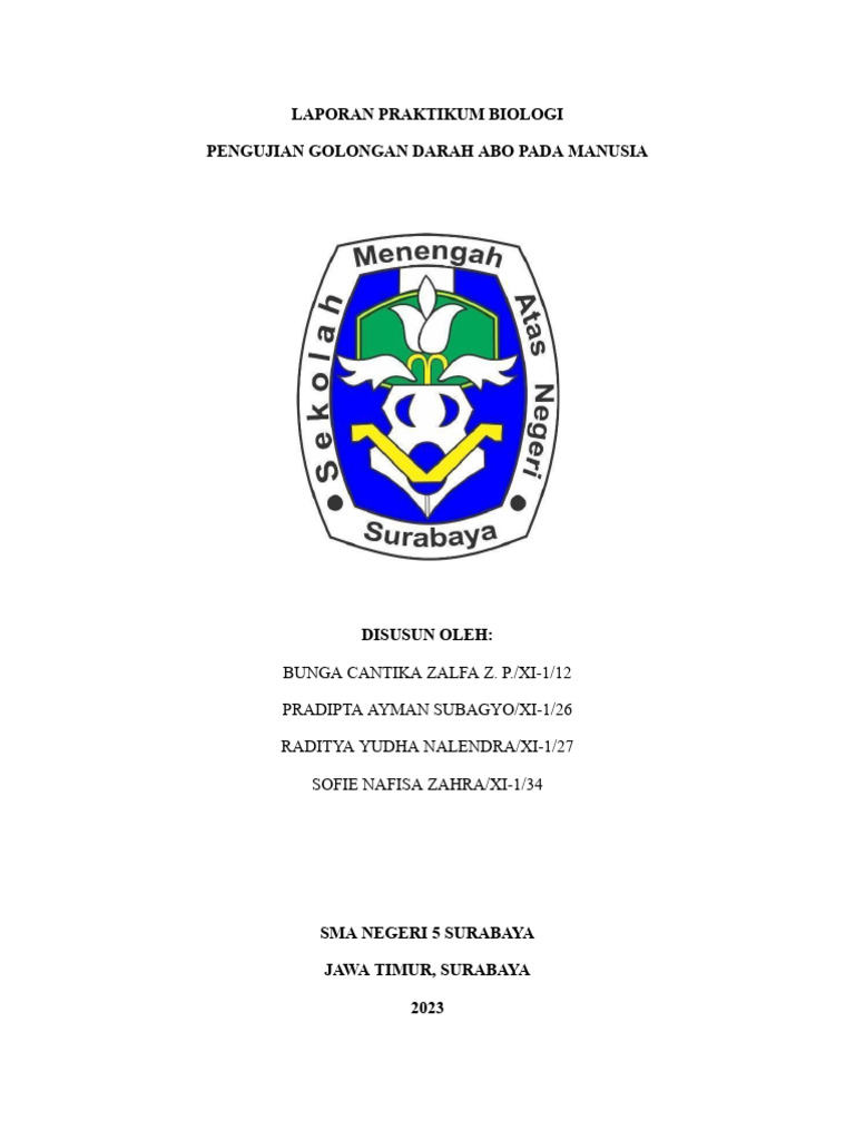 Laporan Praiktikum Uji Golongan Darah | PDF