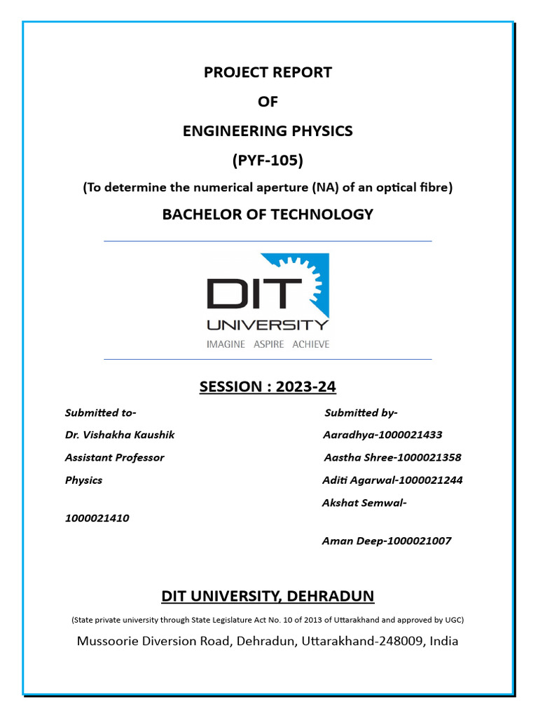 Phy Project | Download Free PDF | Optical Fiber | Optics