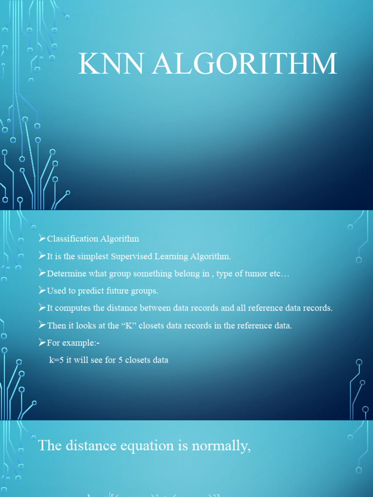 KNN Algorithm | PDF | Cognitive Science | Theoretical Computer Science