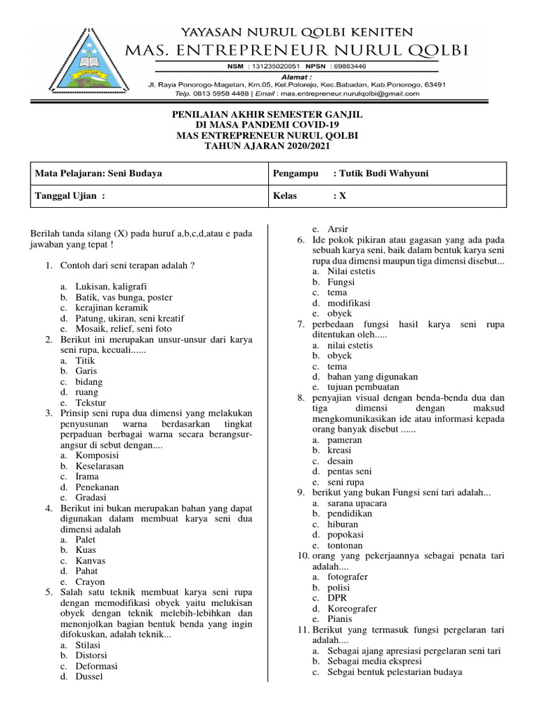 Pas - SBK - Xii - Tutik Budi W - 2020 | PDF