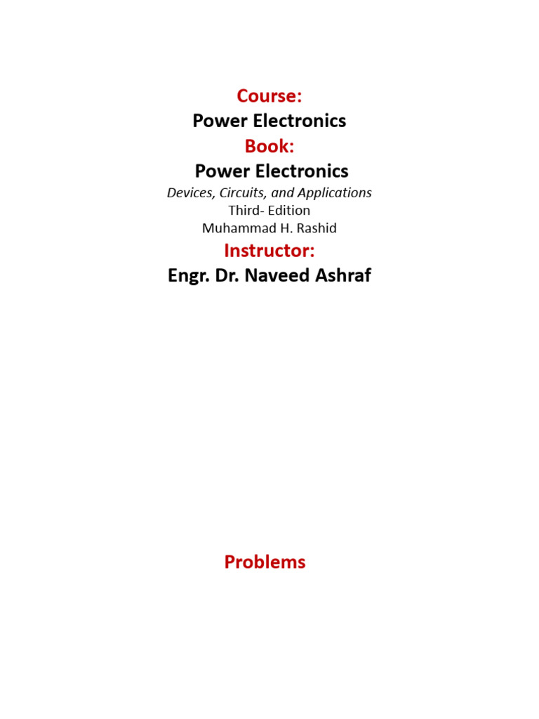 Problem Practice Pdf Rectifier Power Electronics