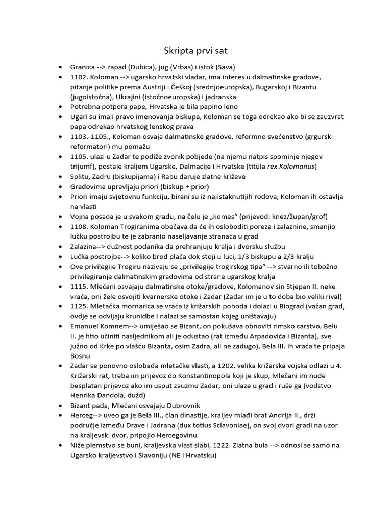 Skripta 1.-5. Sat | PDF