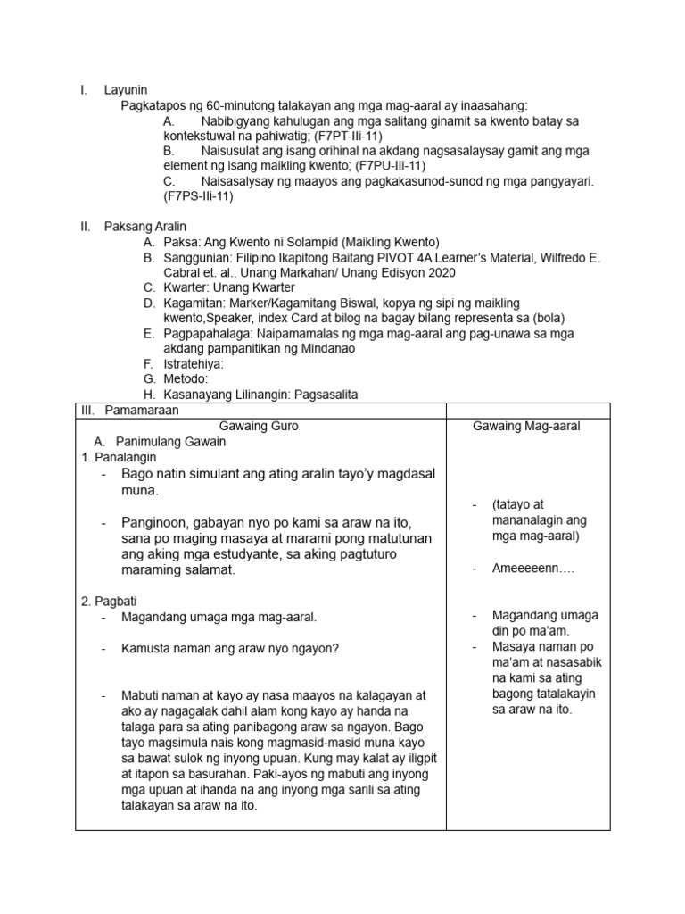 Final DLP Filipino 7 | PDF