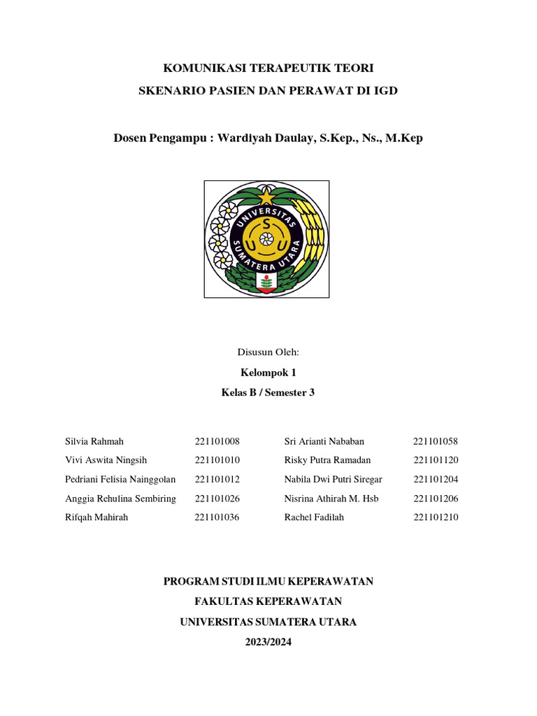 Komunikasi Terapeutic | PDF | Pengembangan Diri