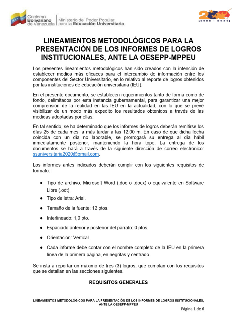 Lineamientos Logros Ieu | PDF | Negocios