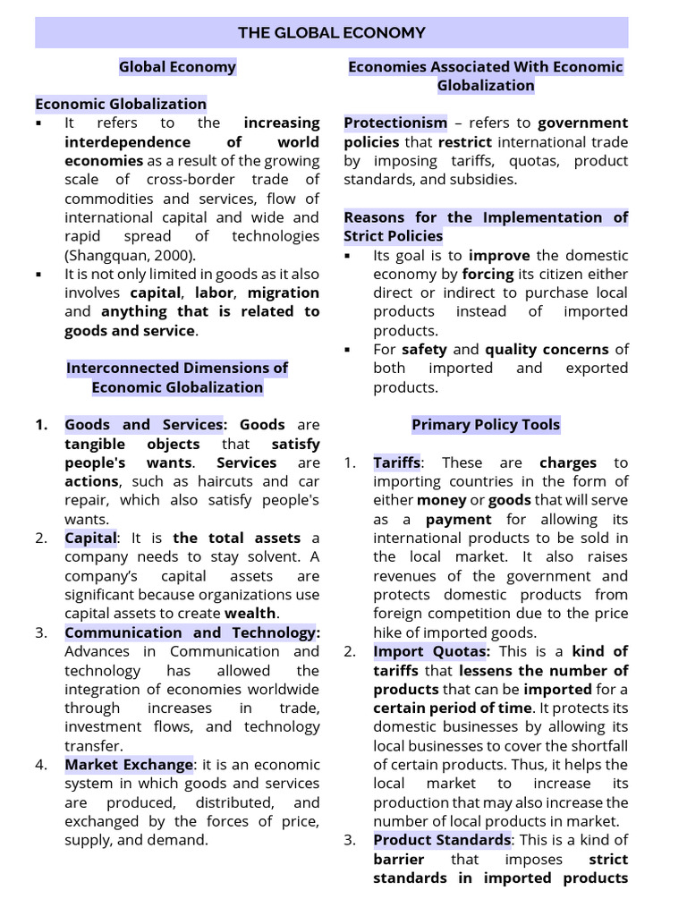GE3 | PDF | Free Trade | Protectionism