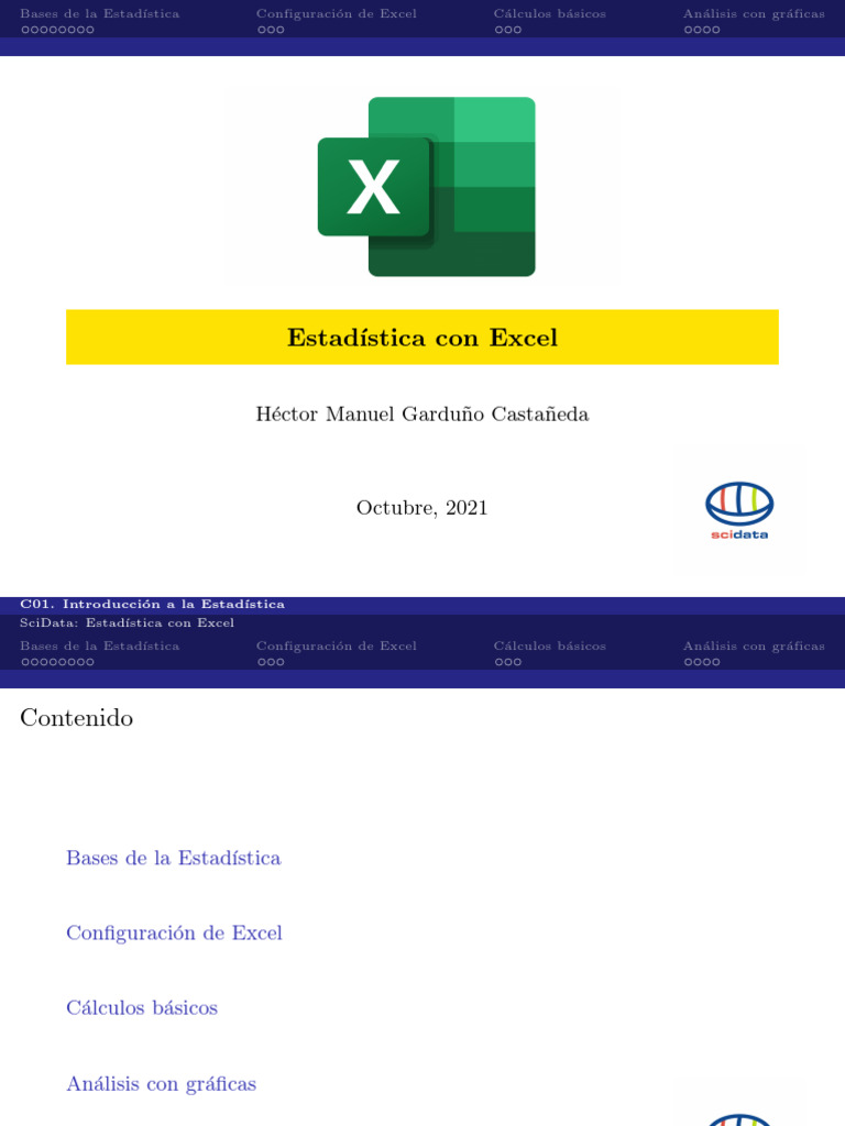 C01. Introduccion A La Estadistica | PDF | Nivel de medida | Microsoft Excel