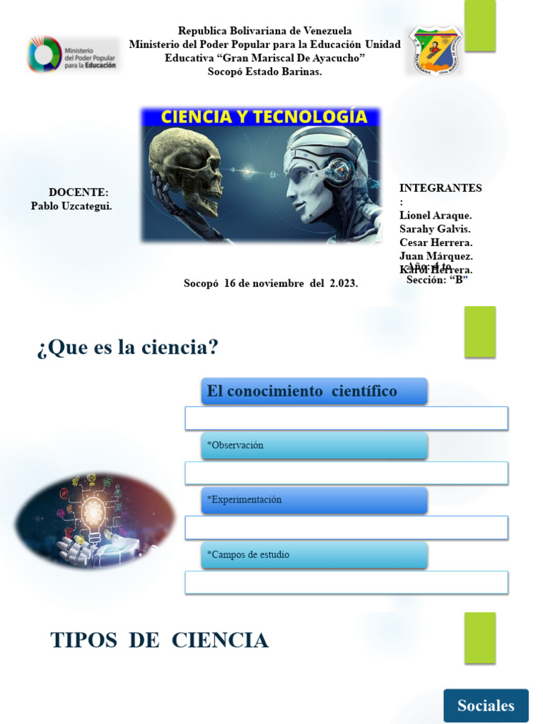 Introducción a la Ciencia y Tecnología | PDF