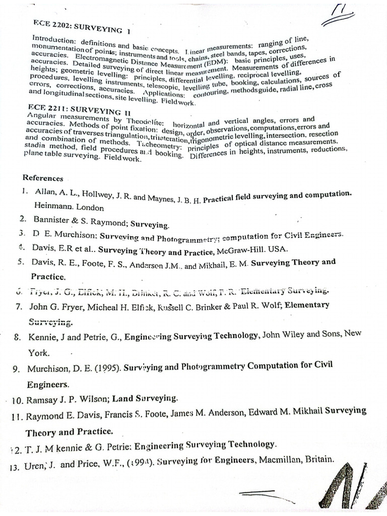 Surveying I Ece 2202 | PDF