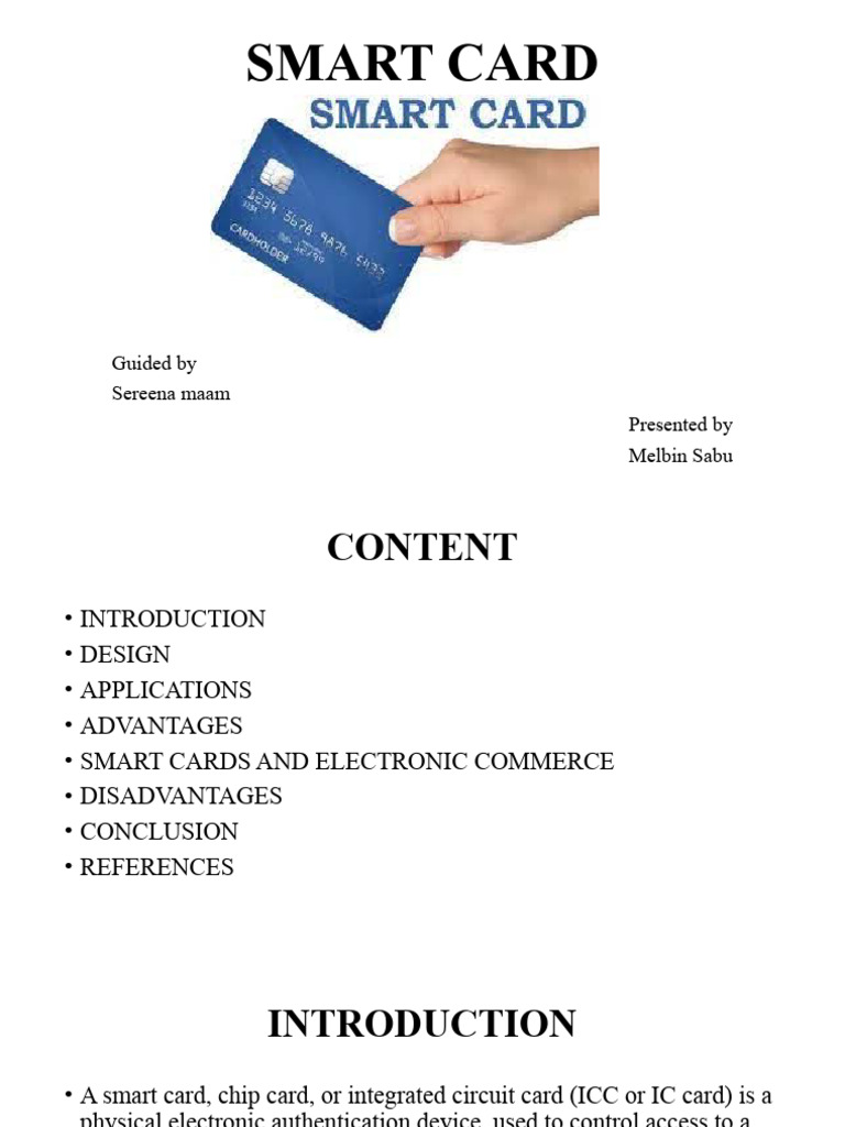 Smart Card - Melbin Sabu | PDF | Smart Card | Information Technology