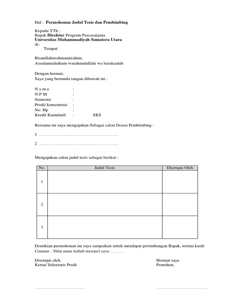 1 Form Pengajuan Sk Judul Tesis Pdf