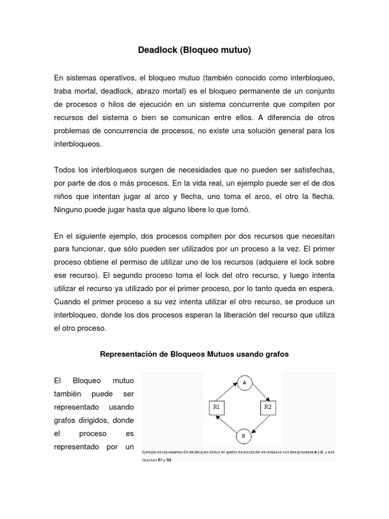 Deadlock | PDF | Áreas de informática | Informática