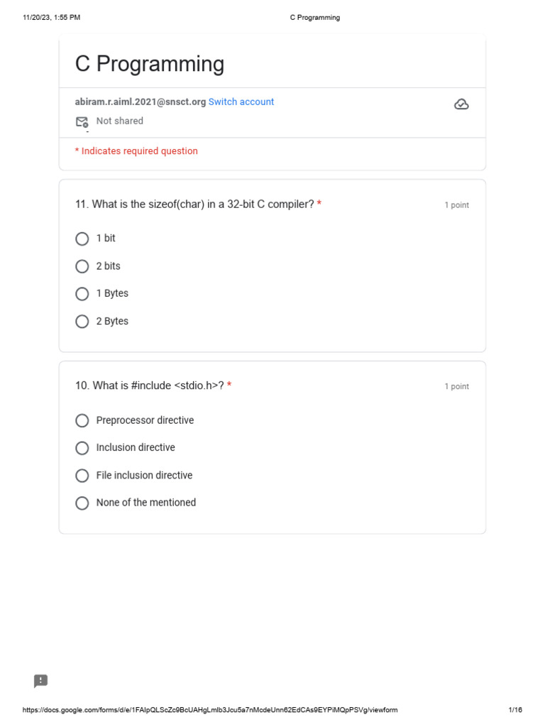 C Programming | PDF | C (Programming Language) | Computer Science