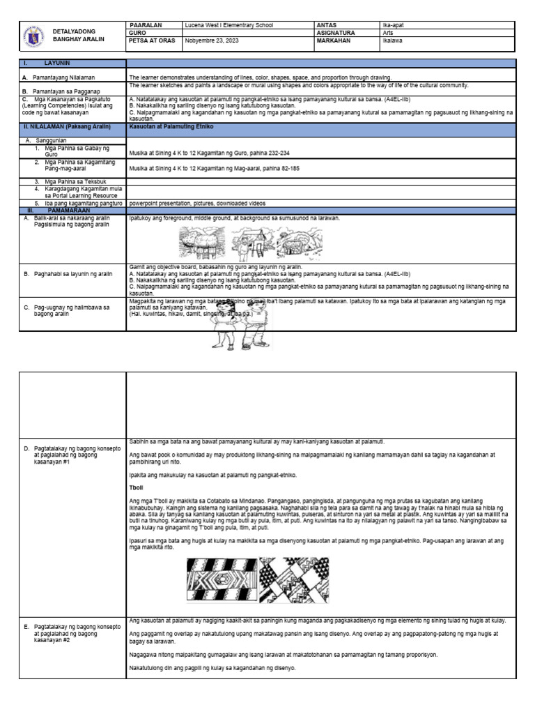 Q2 Arts Lesson 2 Nov 23 24 | PDF