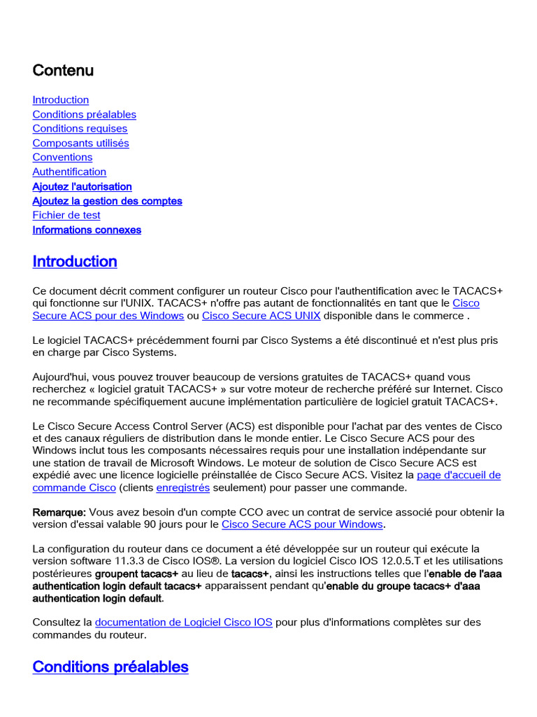 TACACS | PDF | Logiciel | Microsoft Windows
