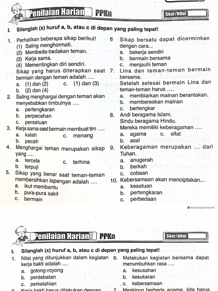 PPKN Kelas 2 | PDF