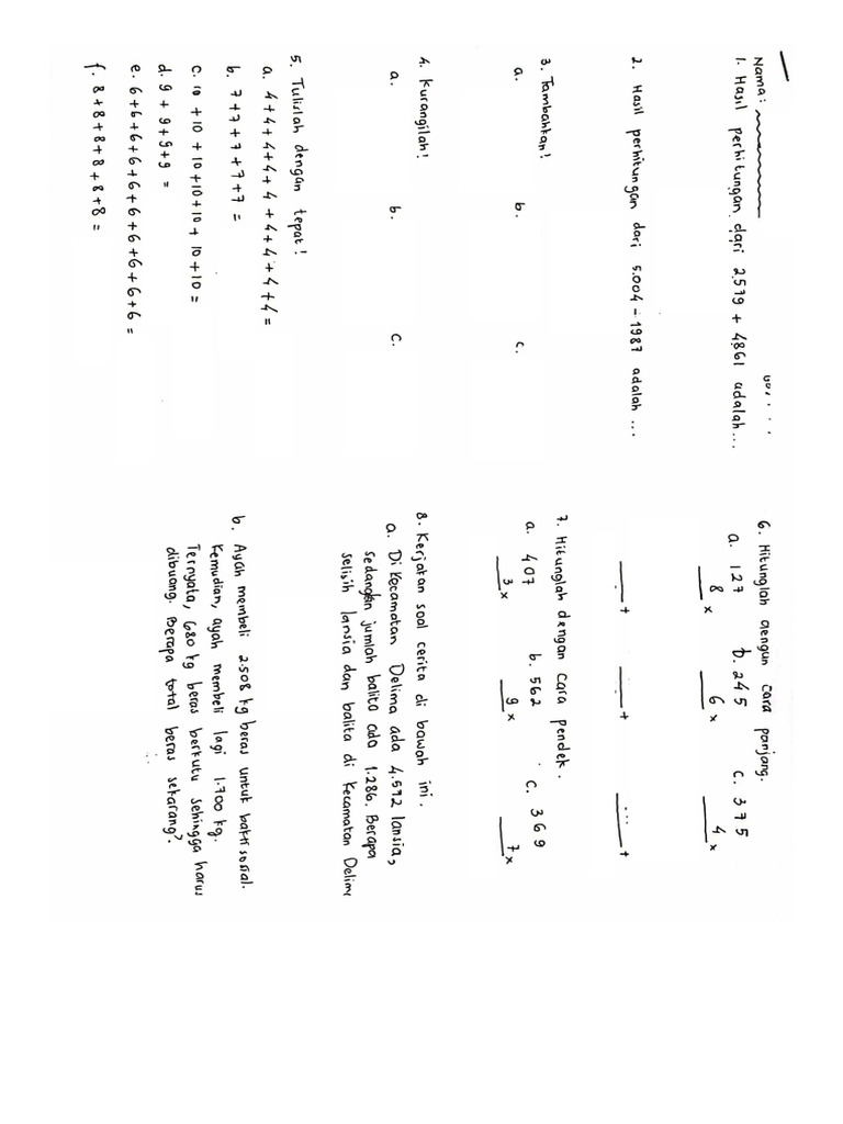 G3 Matematika SH1 | PDF