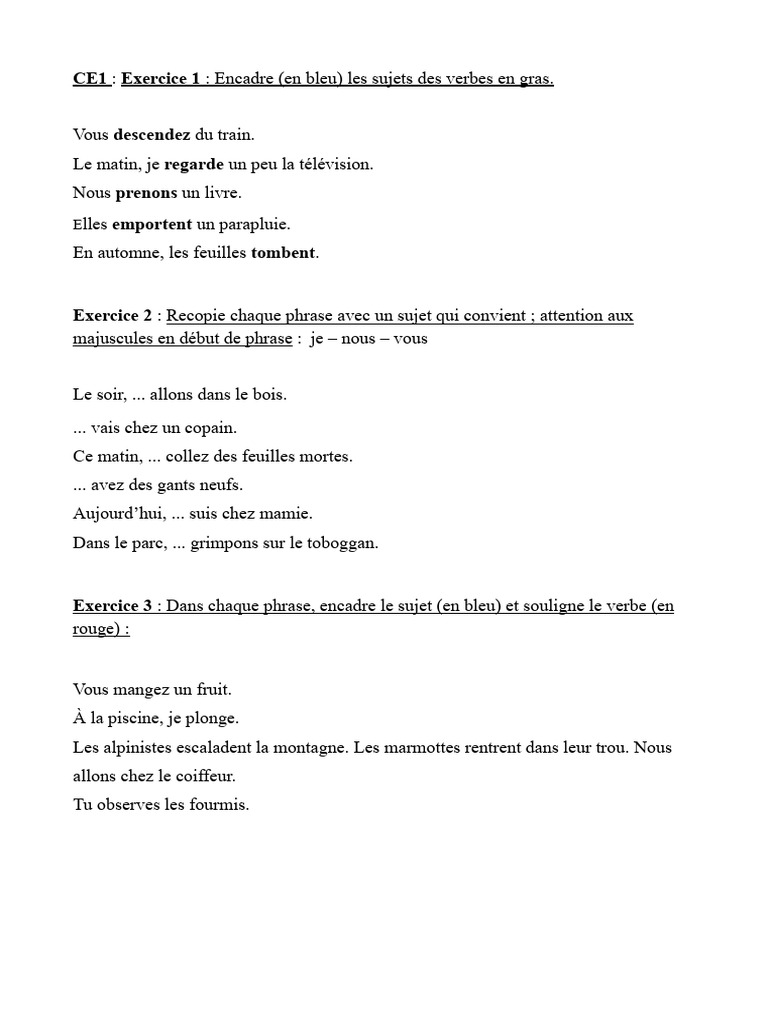 Ce1 Et Ce2 Devoirs | PDF | Arts du langage et discipline | Méthodes et ...
