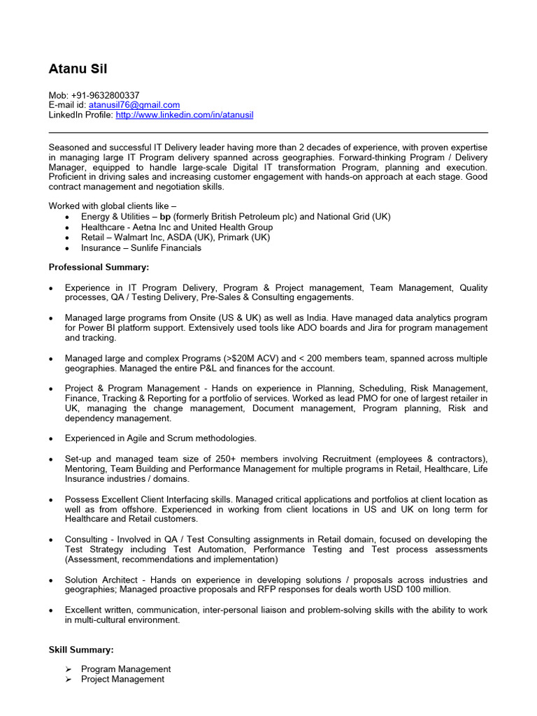 Naukri AtanuSil (23y 0m) | PDF | Retail | Business