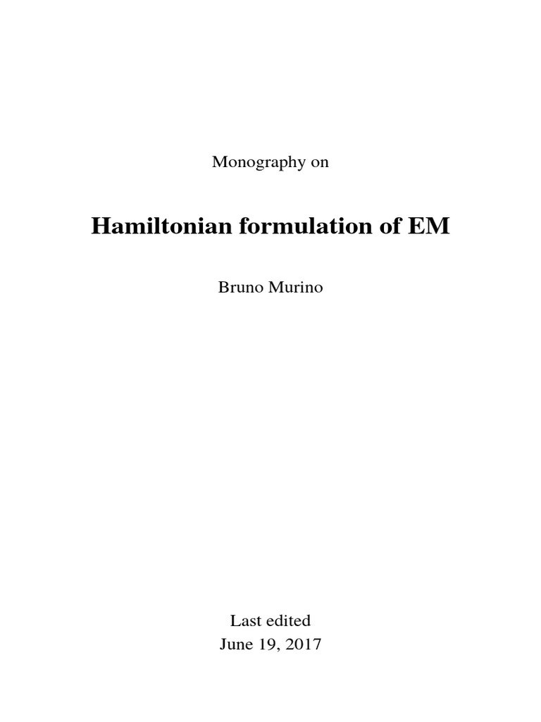 Hamiltonian Em Bruno_Murino | PDF | Hamiltonian Mechanics | Lagrangian ...