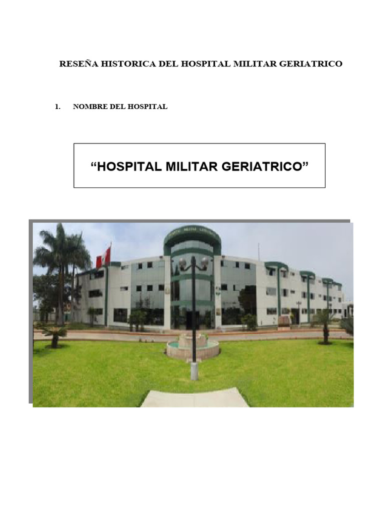 Reseña Historica Del HMG 2023 - 105518 | PDF | Hospital | Geriatría