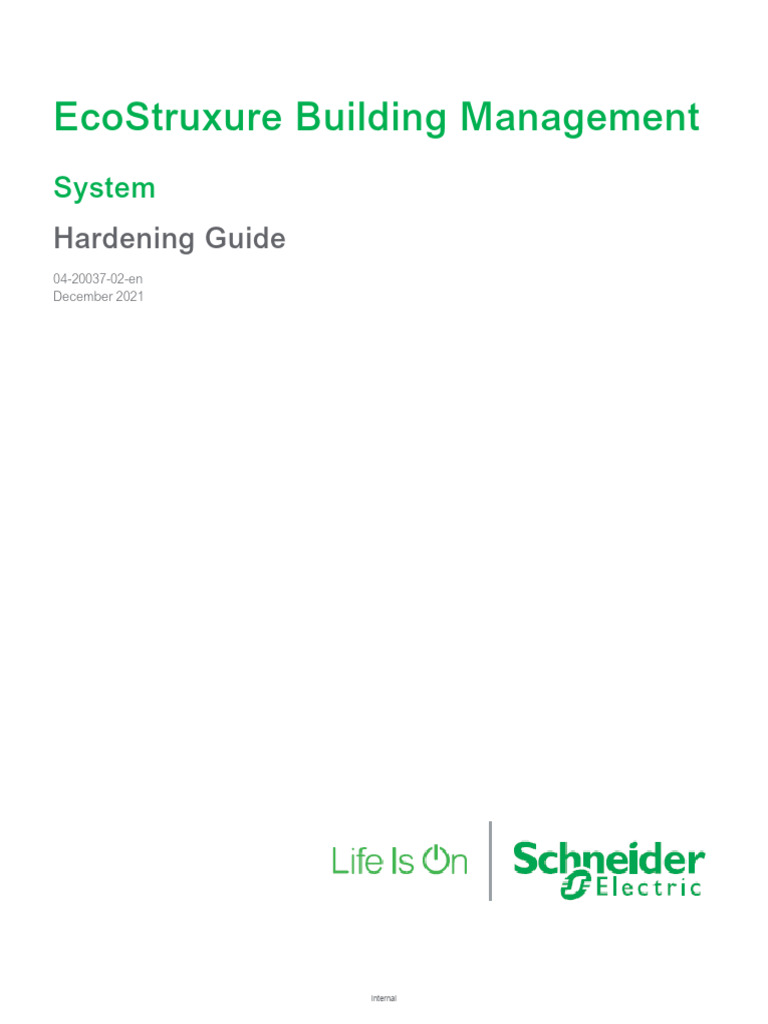 EcoStruxure Building Management - System Hardening Guide | PDF | Password | Security
