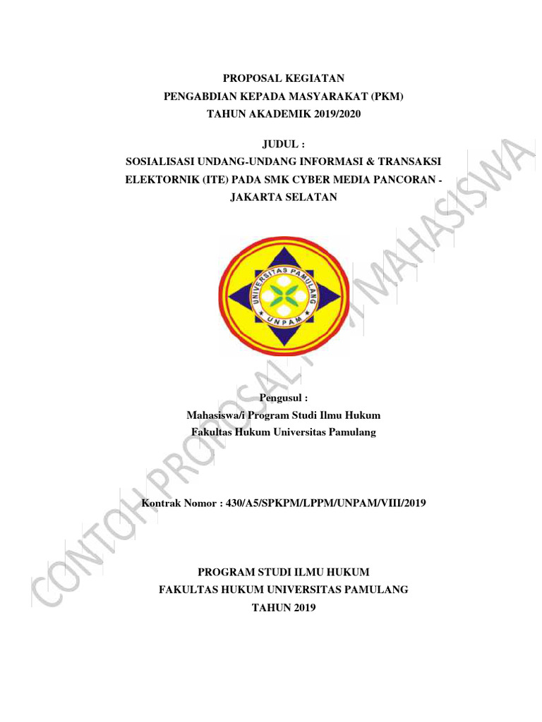 Contoh Proposal PKM Mahasiswa | PDF