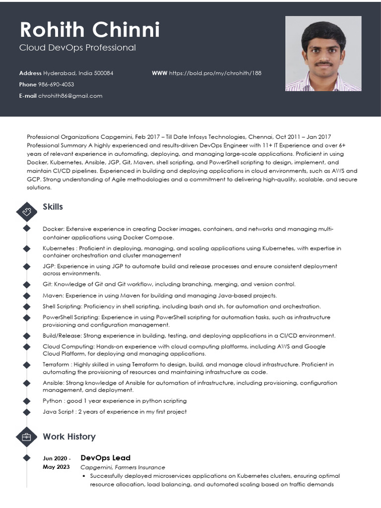 Rohith Resume | PDF | Cloud Computing | Computer Programming