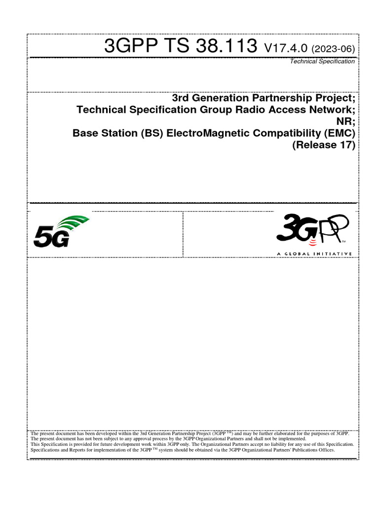38113-h40 - Base Station (BS) ElectroMagnetic Compatibility (EMC) | PDF ...