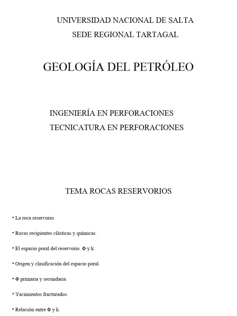 04 Rocas Reservorios 2015 | Descargar gratis PDF | Roca clástica ...