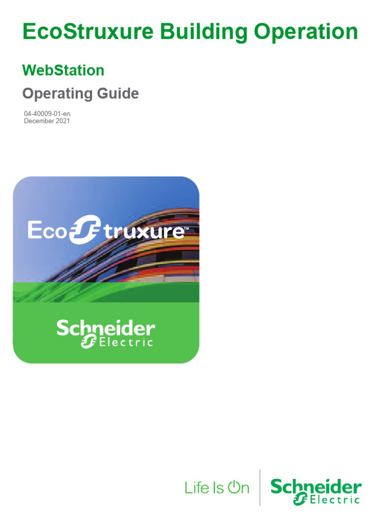 EcoStruxure Building Operation - WebStation Operating Guide | PDF | Menu (Computing) | Software
