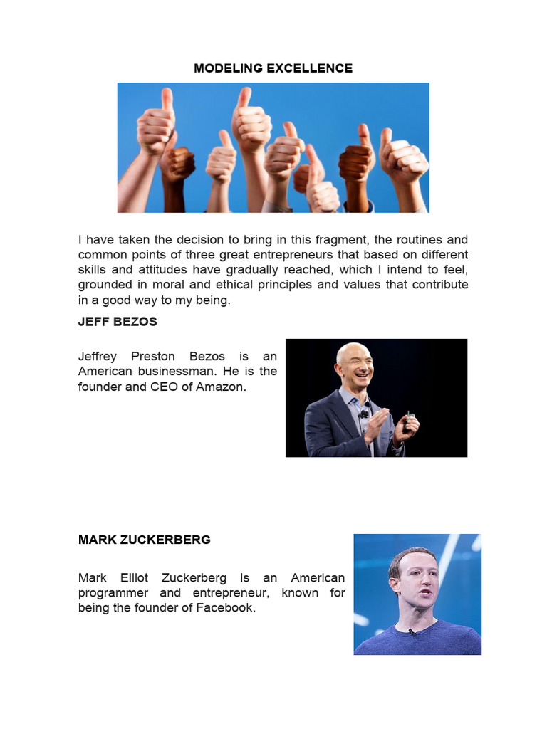 Modeling Excellence | PDF | Self-Improvement