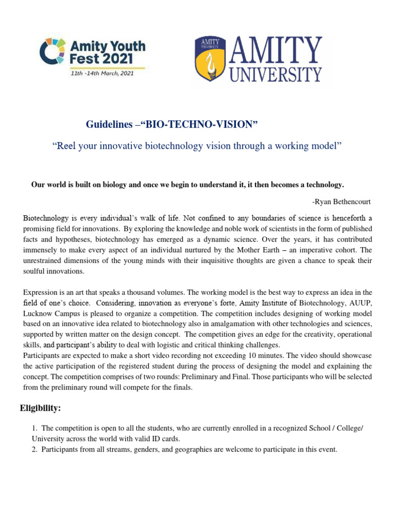 Bio Techno Vision | PDF | Biotechnology | Science