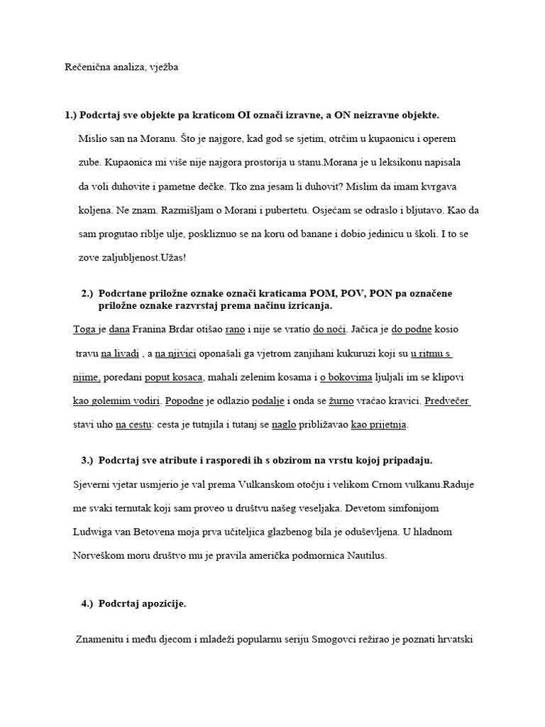Analiza Recenice | PDF