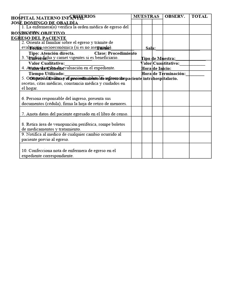 Egreso Del Paciente | PDF | Ciencias de la Salud | Cuidado de la salud
