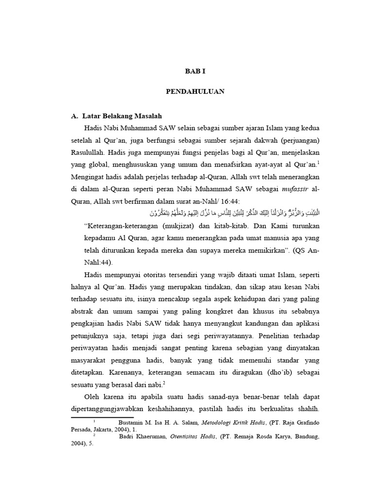 Takhrij Hadis Tentang Iqtha (Pengambilan Dan Pemberian Tanah) Dalam Kitab Al-Ahkam As ...